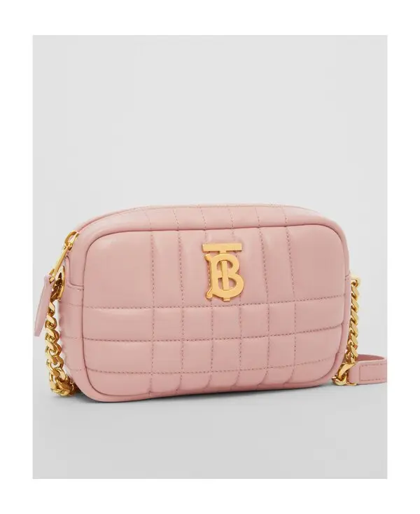 Burberry Lola Quilted Lambskin Mini Bag - Pink