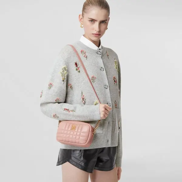 Burberry Lola Quilted Lambskin Mini Bag - Pink