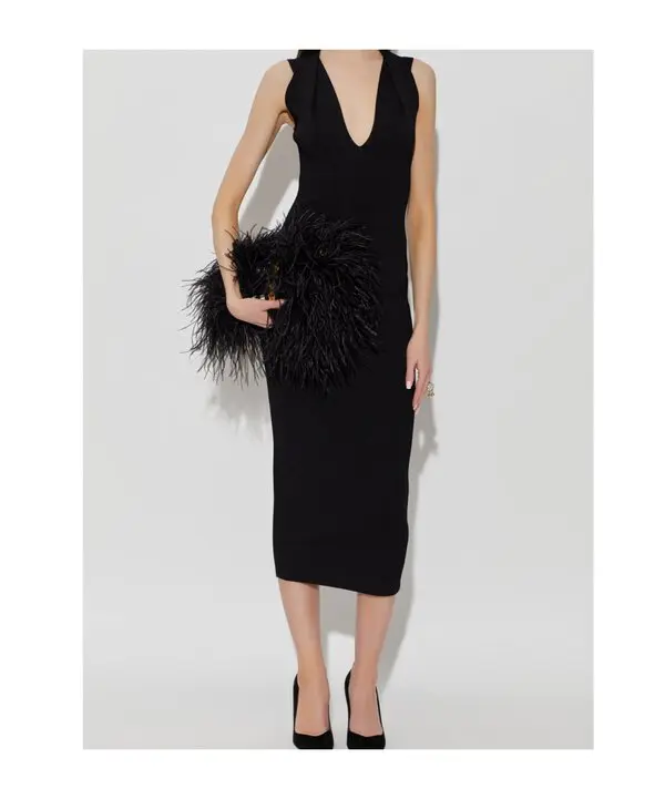 Balmain Deep V-neckline Sleeveless Dress
