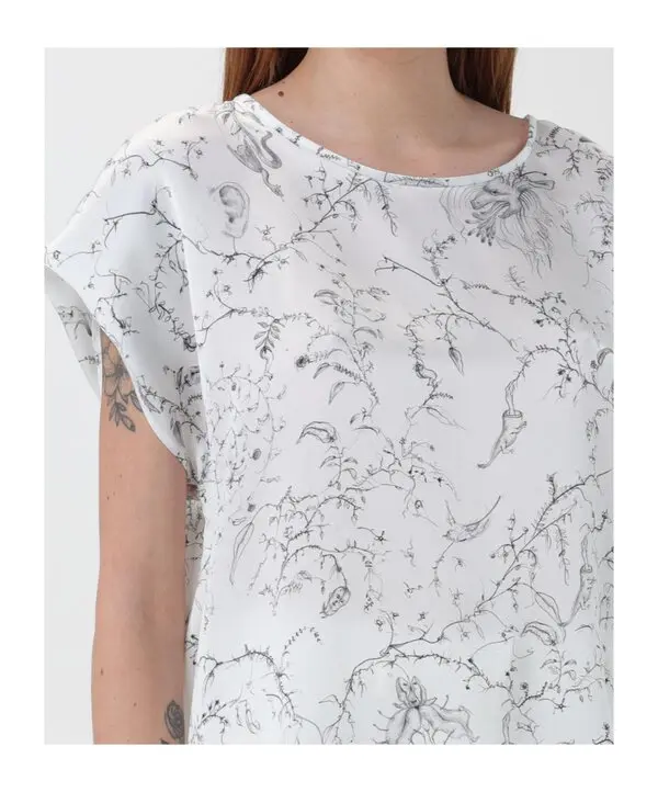Fabiana Filippi Printed Short Sleeve Crewneck T-shirt