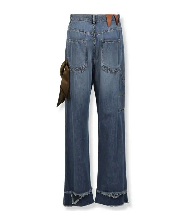 DARKPARK Belt Loop Denim Trousers With Raw Hems