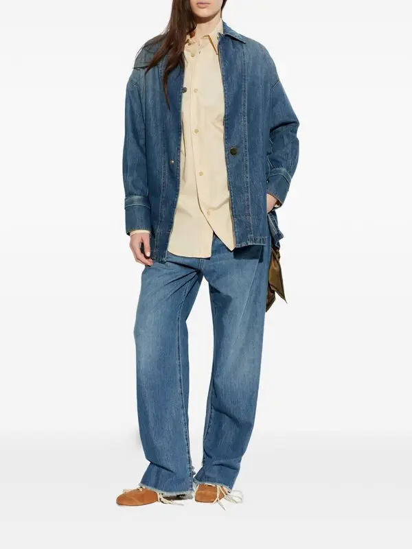 DARKPARK Belt Loop Denim Trousers With Raw Hems