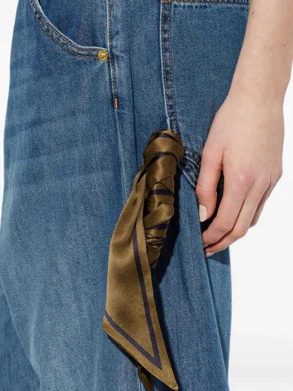 DARKPARK Belt Loop Denim Trousers With Raw Hems