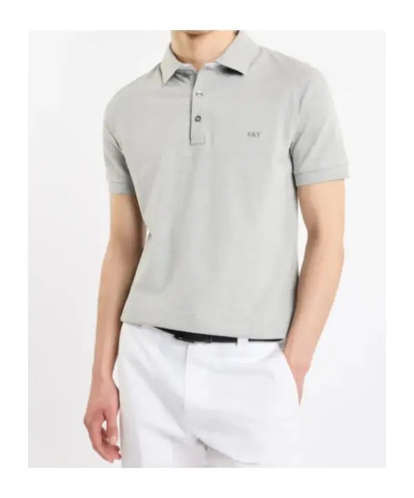 FAY Classic Polo Shirt - Grey