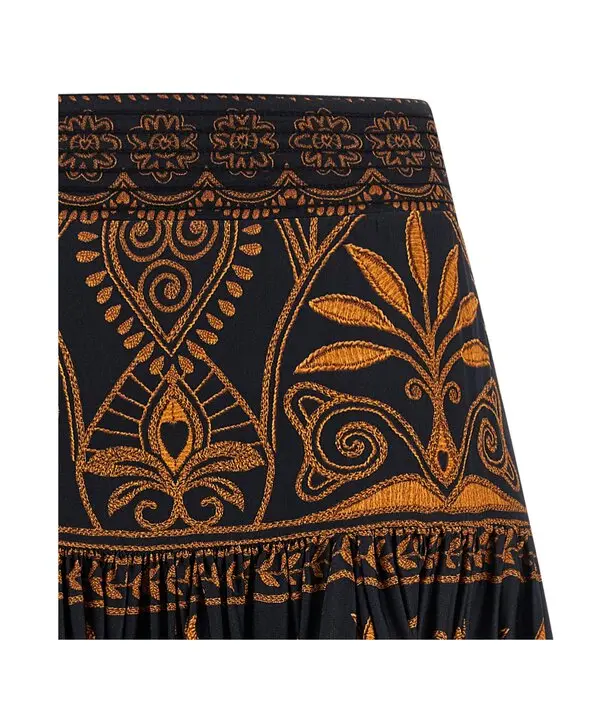 Farm Rio Cornely Ainika Embroidered Mini Skirt