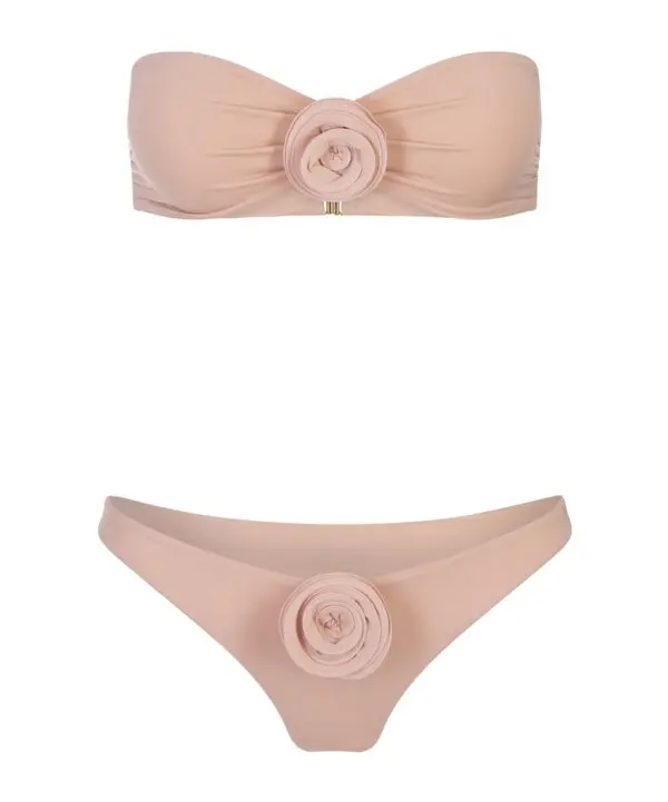 LA REVECHE Vesna Bandeau Bikini - Nude