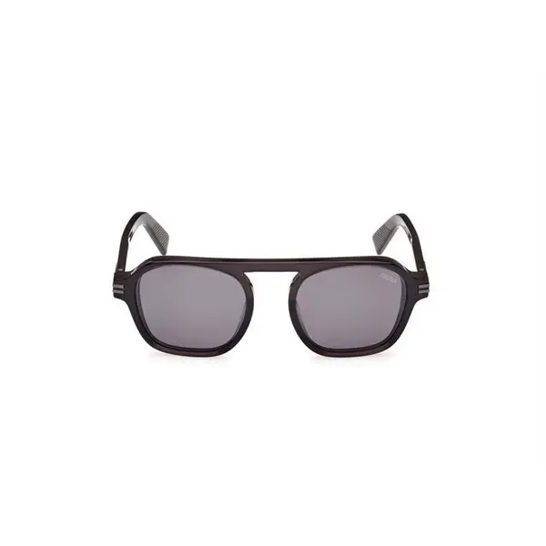 Zegna Oval Frame Sunglasses - Black