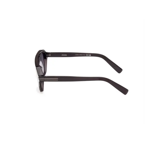 Zegna Oval Frame Sunglasses - Black
