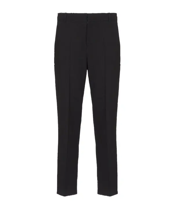 Balmain Double Wool Crepe Trousers