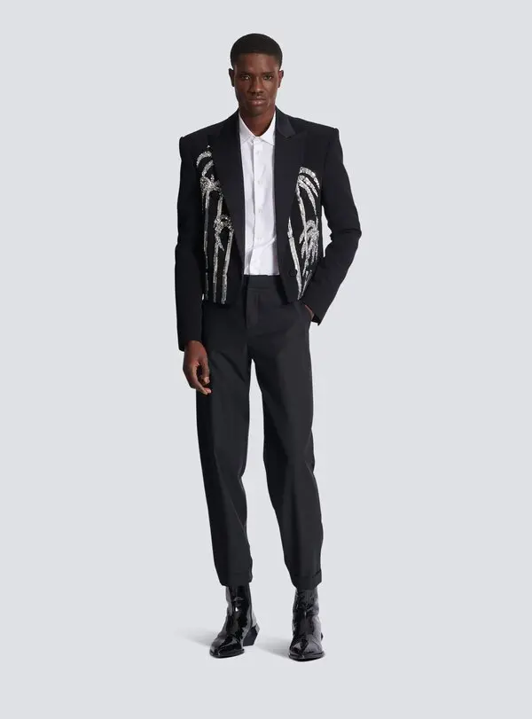 Balmain Double Wool Crepe Trousers
