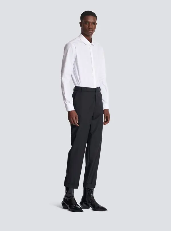 Balmain Double Wool Crepe Trousers