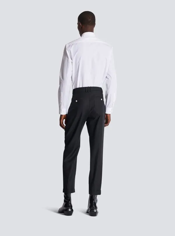 Balmain Double Wool Crepe Trousers