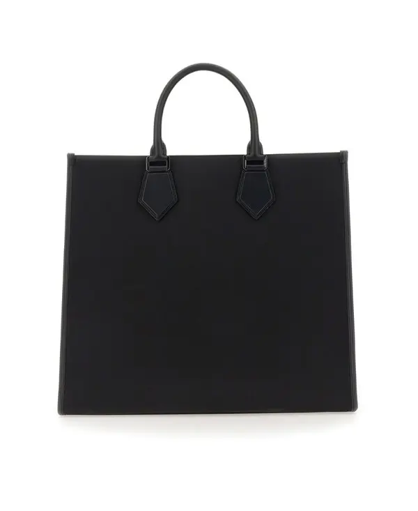 Dolce & Gabbana Logo Rubberized Shopper Bag - Black