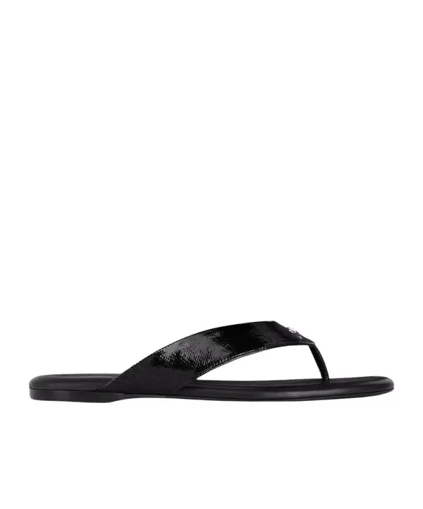 COURREGES Vinyl Logo Slides - Black