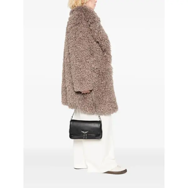 Zadig&Voltaire Rock Crystal-wing Shoulder Bag - Black