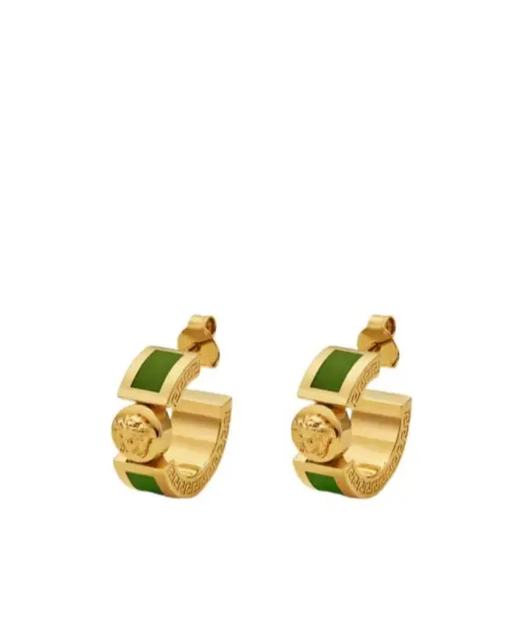 Versace Icon Earrings - Green/gold
