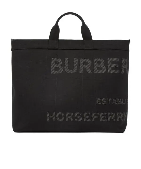 Burberry Horseferry Logo Tote - Black