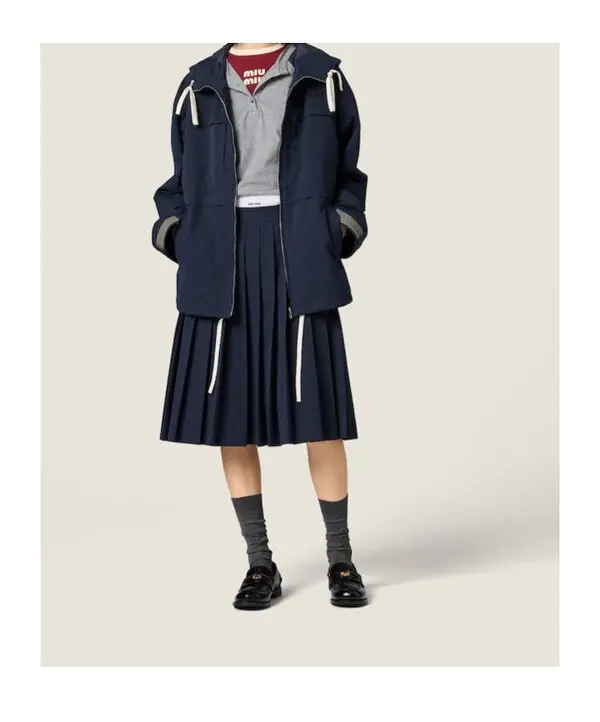 Miu Miu Drawstring Parka Coat