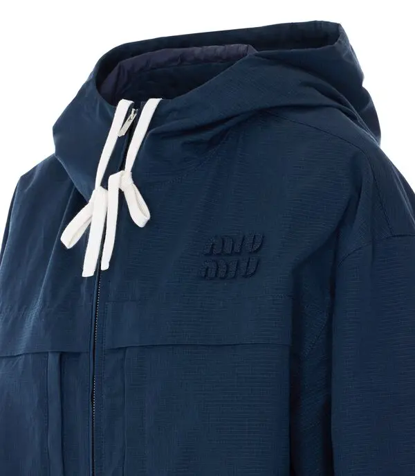 Miu Miu Drawstring Parka Coat