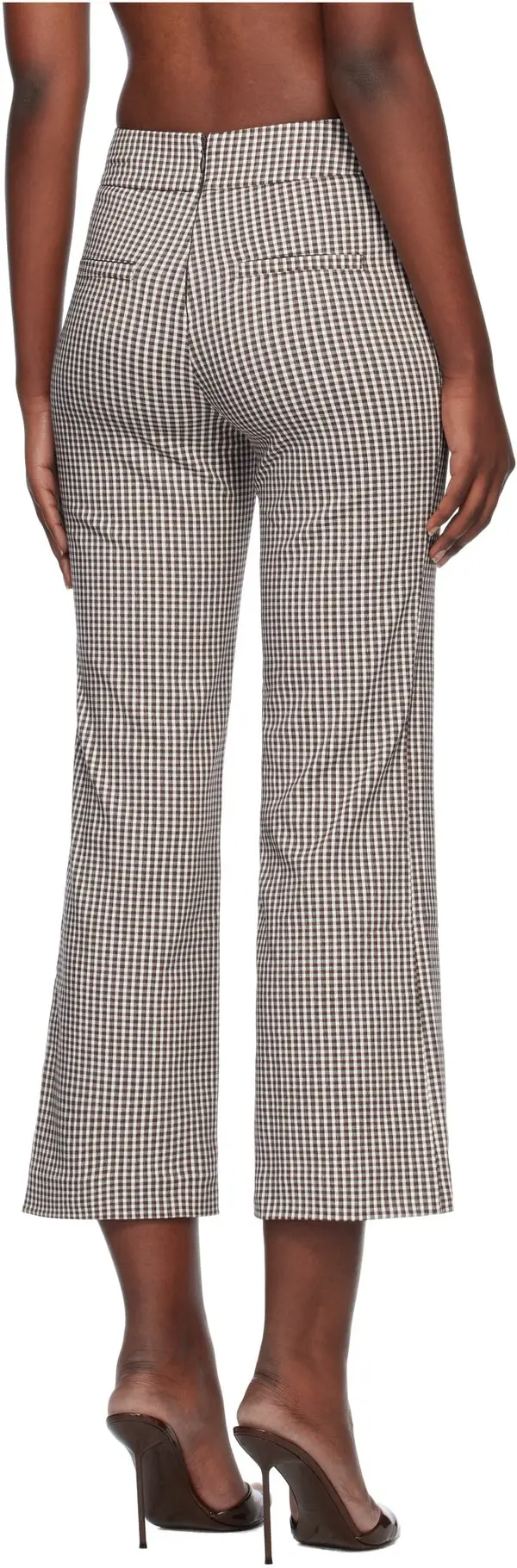 Staud Knack" Checkered Cropped Trousers