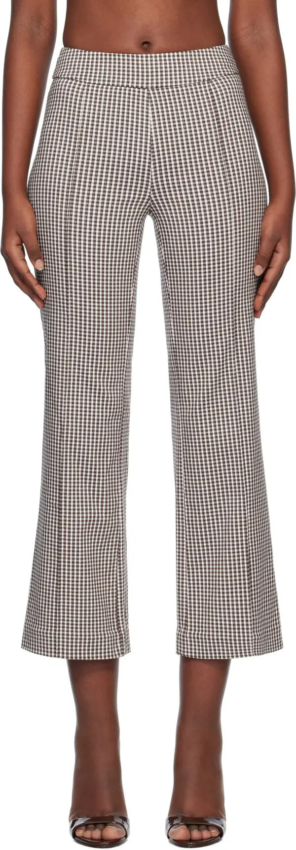 Staud Knack" Checkered Cropped Trousers
