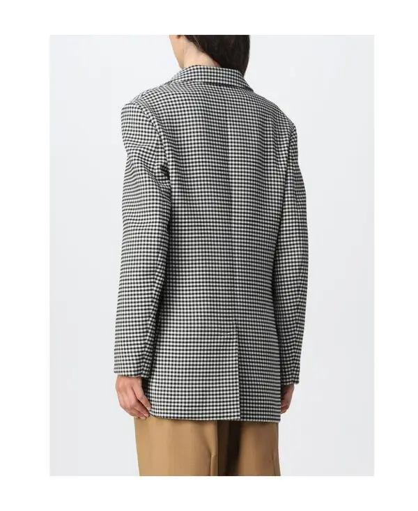 Marni Checked Single-breasted Blazer - Gray