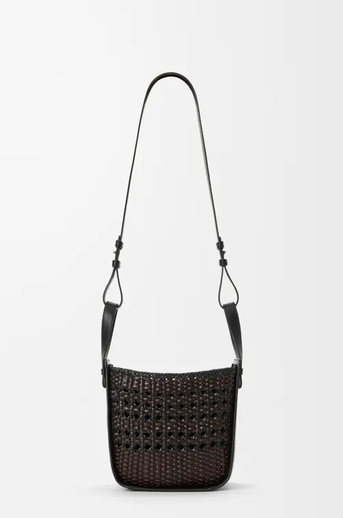 Loewe Hammock Woven Tote Bag - Black/brown