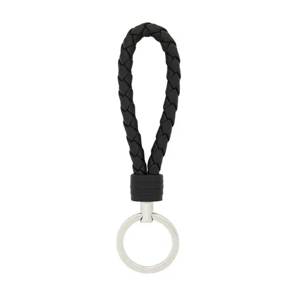 Bottega Veneta Intrecciato Key Ring - Black