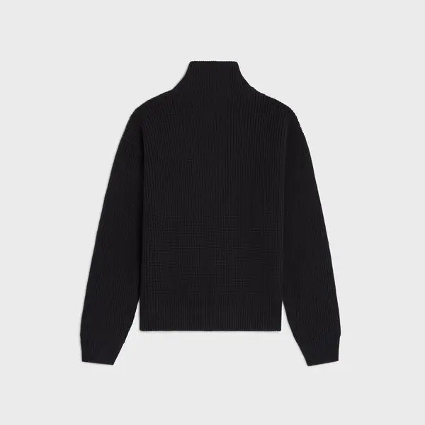 Celine Ribbed Wool Trucker Sweater