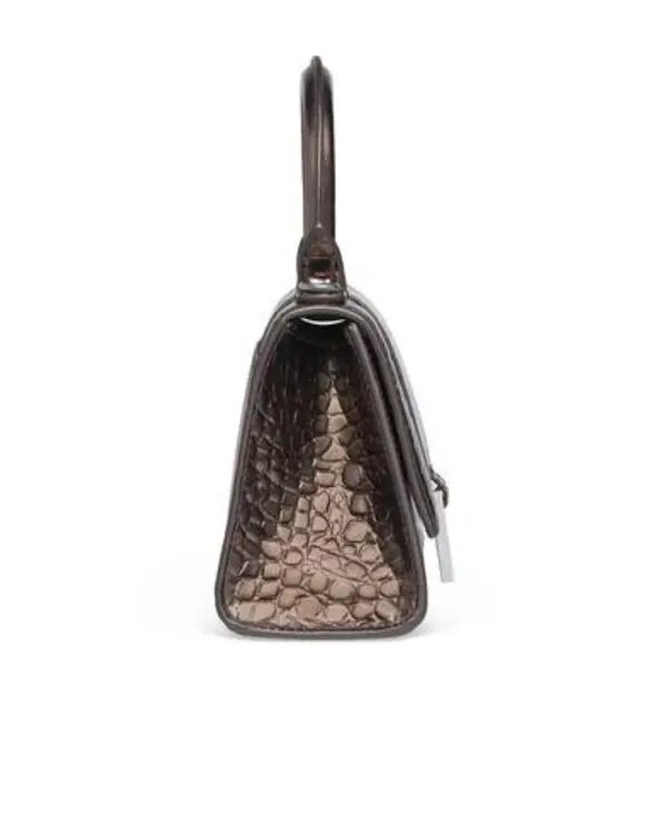 Balenciaga Xs Hourglass Top Handle Bag - Black