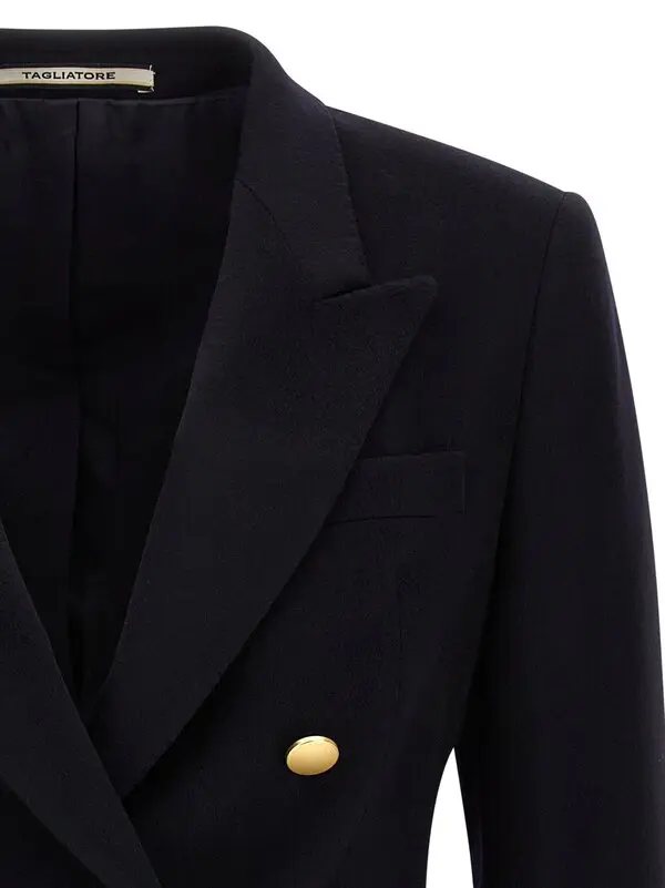 Tagliatore Double-breasted Tailored Blazer - Blue