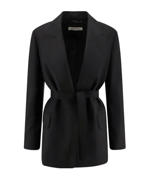 Max Mara Talento Long-sleeved Jacket With Tie Detail - No