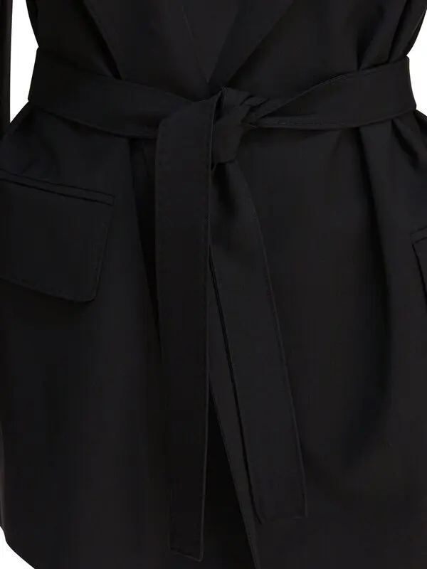 Max Mara Talento Long-sleeved Jacket With Tie Detail