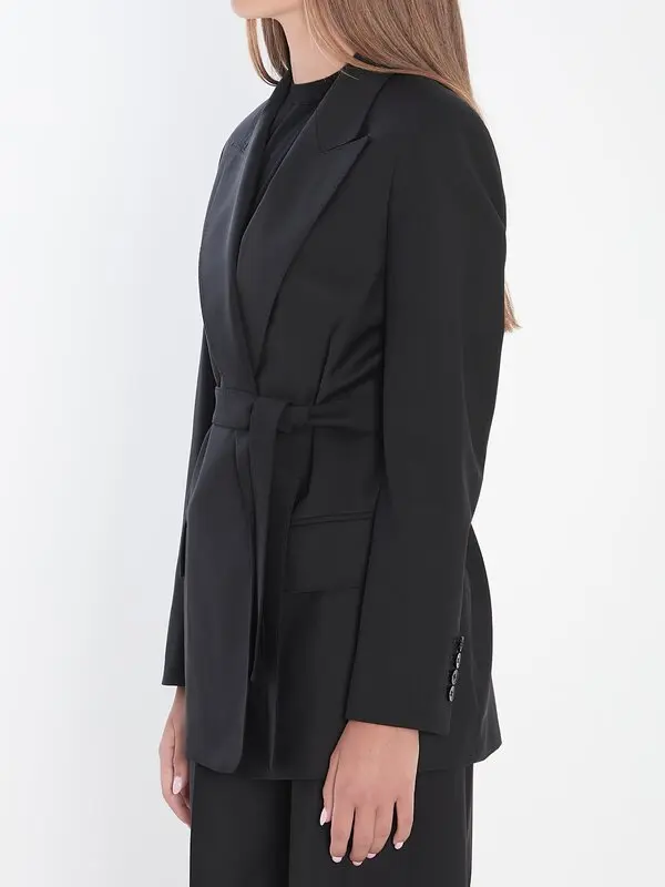 Max Mara Talento Long-sleeved Jacket With Tie Detail