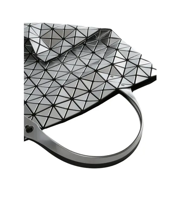 Issey Miyake Geometric Top Handle Bag - Silver