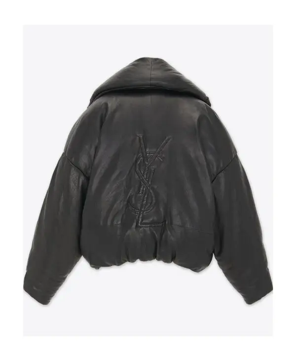 Saint Laurent Cassandre Puffer Jacket With Emblem