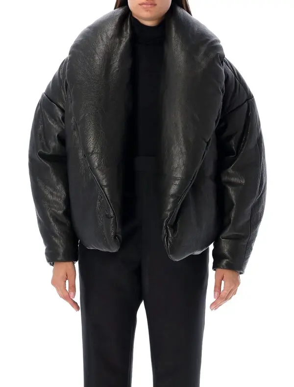 Saint Laurent Cassandre Puffer Jacket With Emblem