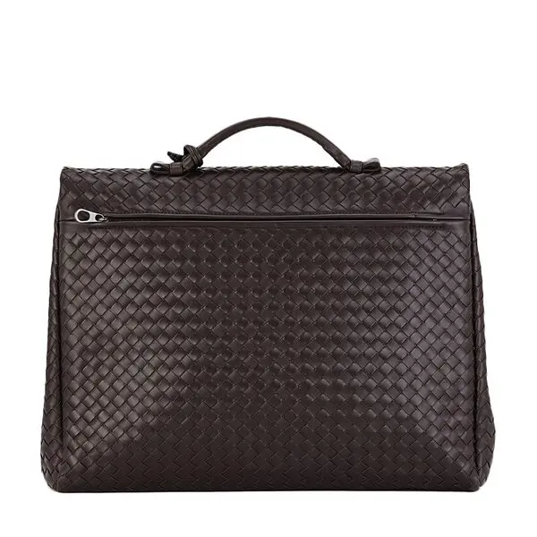 Bottega Veneta Large Woven Briefcase - Black