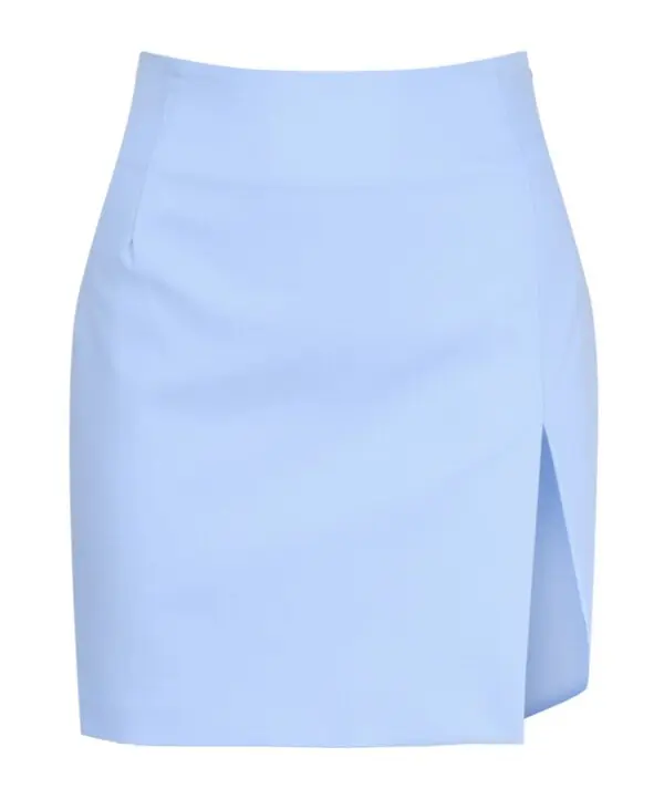 Andamane Skirt With Side Slit - Blue