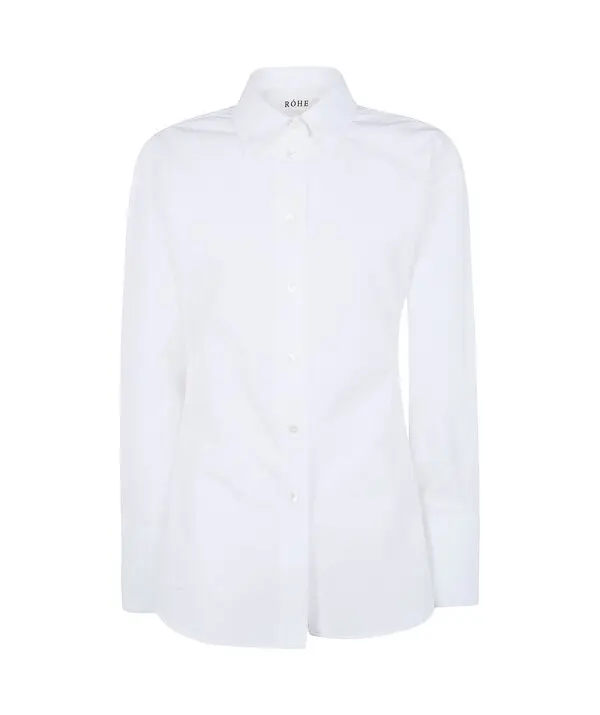 RÓHE Crinkled Long Sleeve Shirt - Optic White