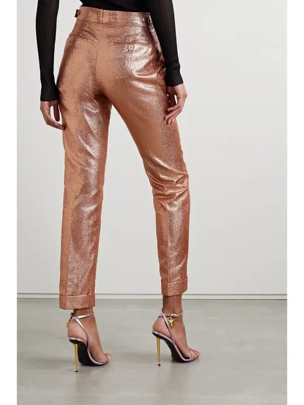 TOM FORD Iridescent Tweed Tailored Trousers