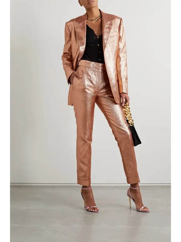 TOM FORD Iridescent Tweed Tailored Trousers