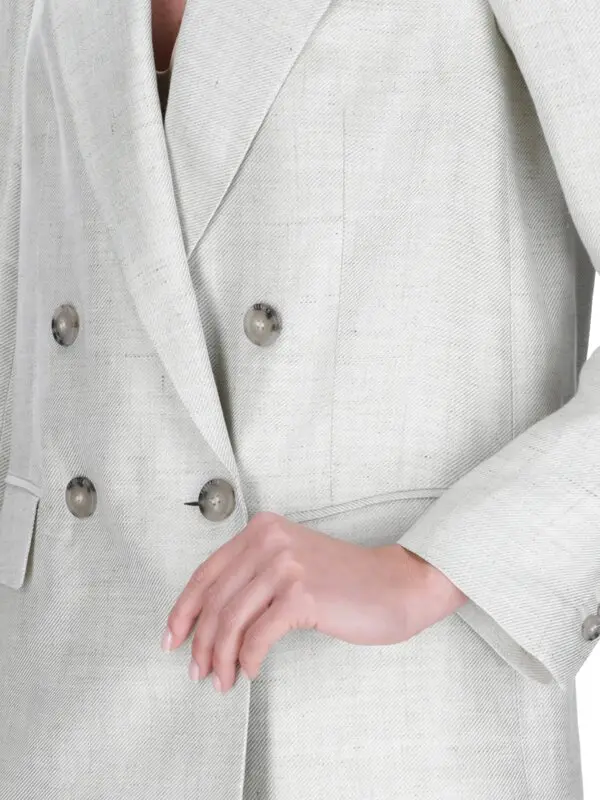 Peserico Double-breasted Blazer With Notched Lapel