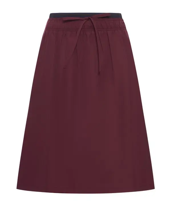 Prada Layered Midi Skirt - Garnet Red