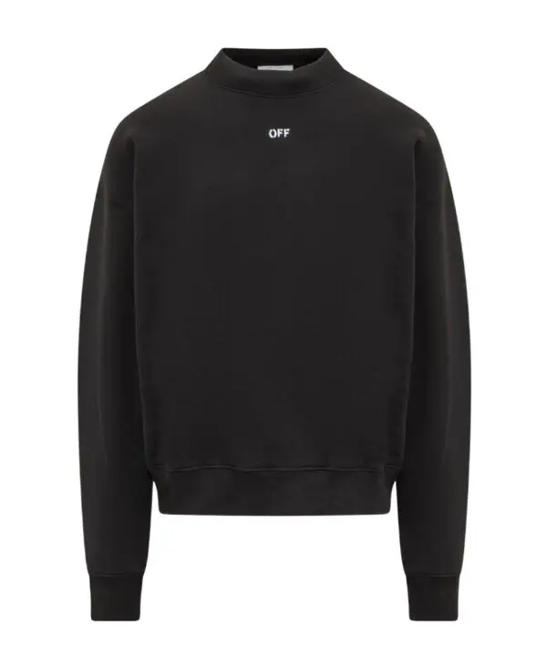 Off-White Logo Printed Crewneck Sweatshirt - Black