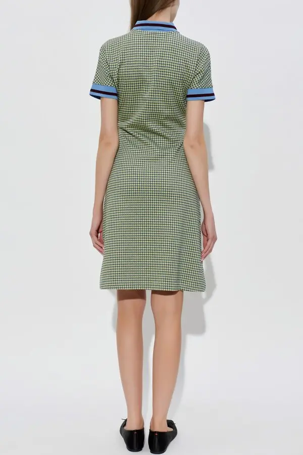Marni Checked Mini Dress - Green