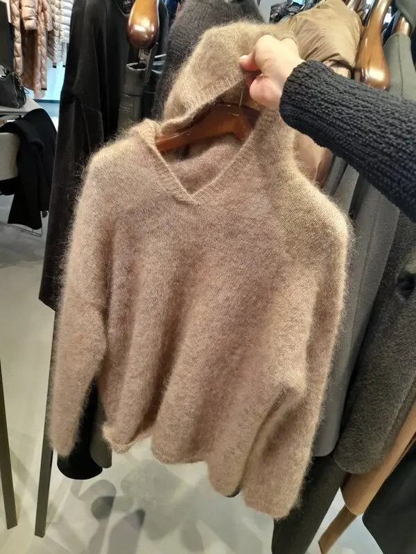 Max Mara Knitted Hoodie - Brown
