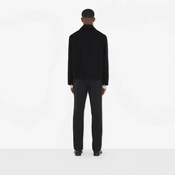 Burberry Ekd Logo-embroidered Zipped Jacket - Black