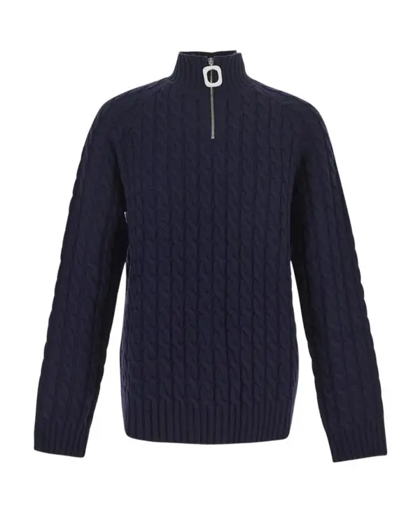 J.W.ANDERSON Jw Anderson Henley Funnel Neck Knitted Jumper