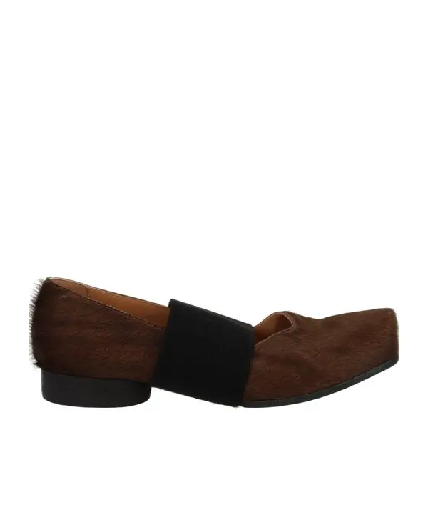 UMA WANG Square-toed Ballet Flats - Brown
